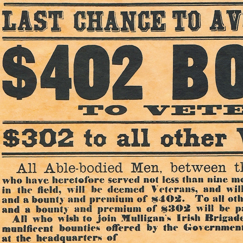 Mulligan's Brigade Civil War Recruiting Poster – store.ushistory.org