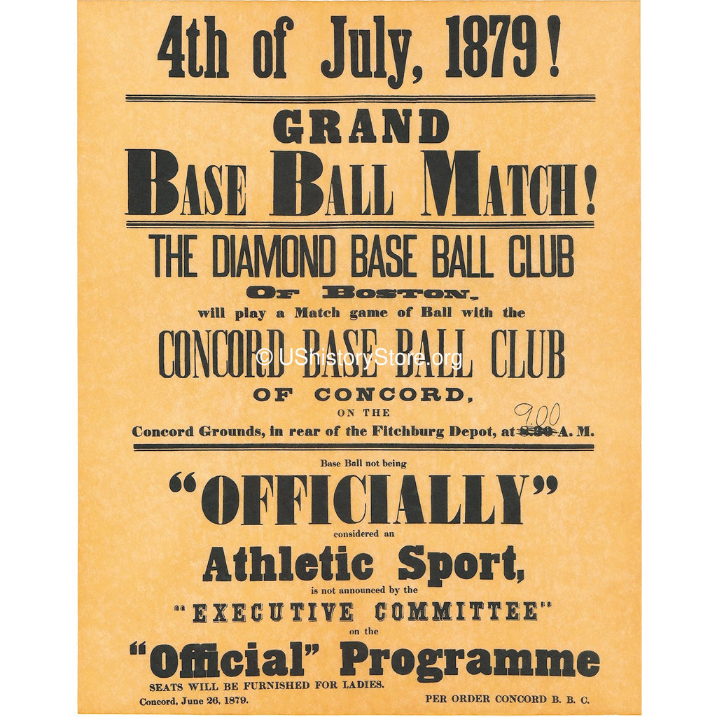 Grand Baseball Match - July 4th, 1879 – store.ushistory.org
