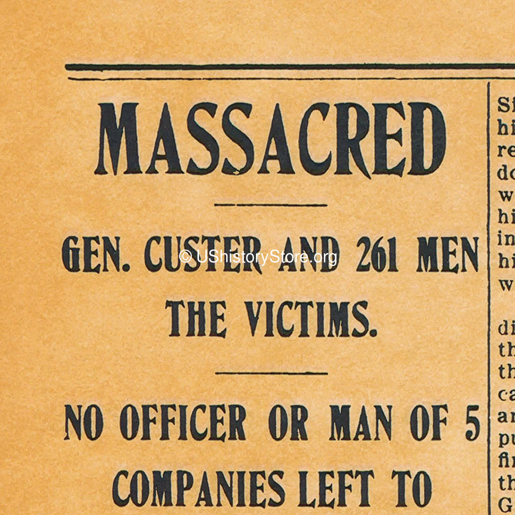 First Account of the Custer Massacre - Tribune Extra July 6, 1876 ...
