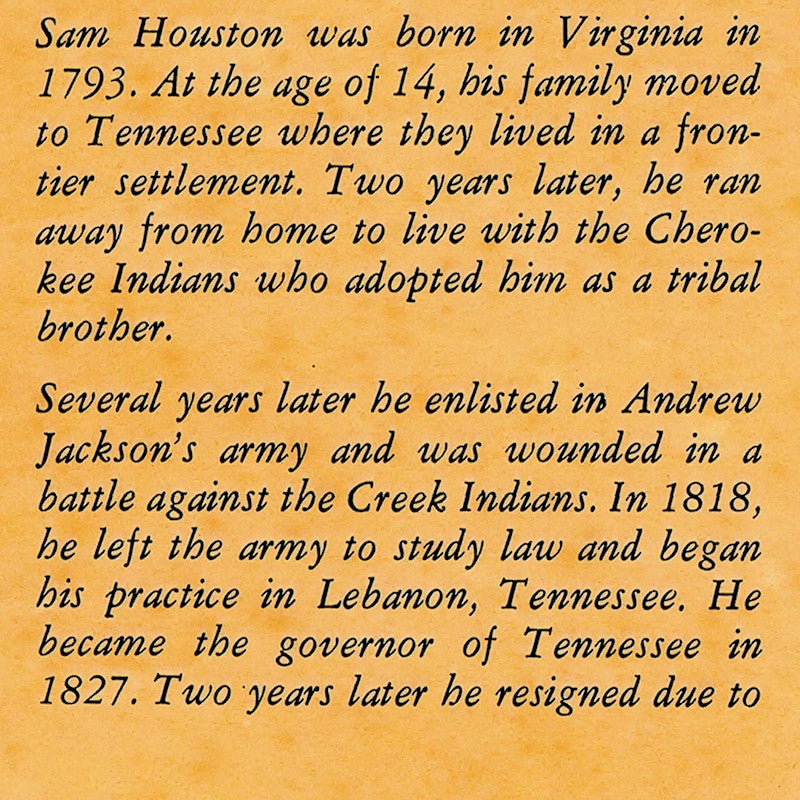 Sam Houston - Portrait and Thoughts – store.ushistory.org